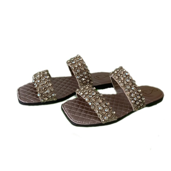 Sam Edelman | Shoes | Sam Edelman Ezel Embellished Two Strap Slide ...